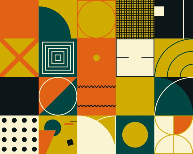 Bauhaus geometry artwork abstract design Vector Image