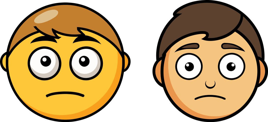 Expressionless Emoticon Face Vector Images (over 150)