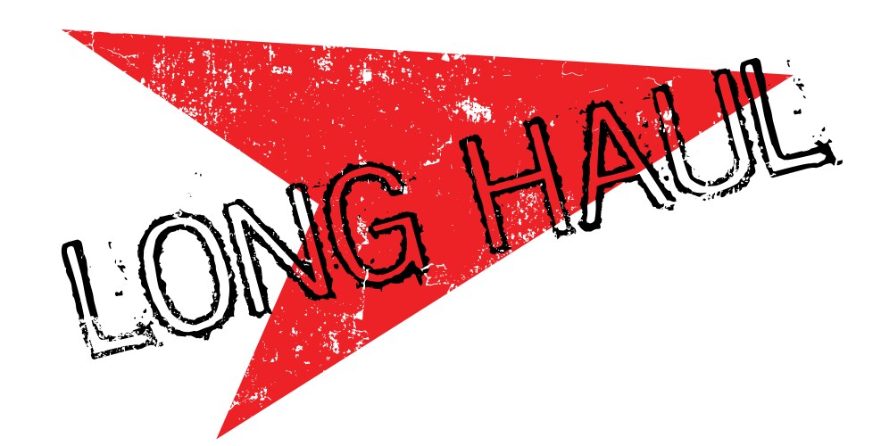 Long haul rubber stamp Royalty Free Vector Image