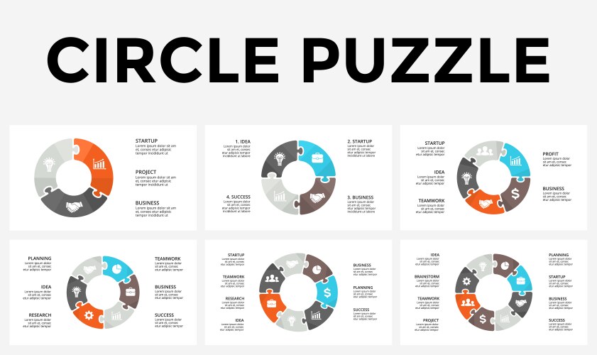 Circle Arrows Puzzle Vector Images (over 920)