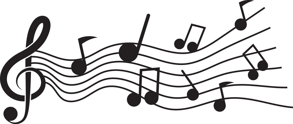Music notes graphic design template Royalty Free Vector