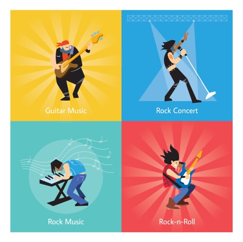 Rock band music group Royalty Free Vector Image