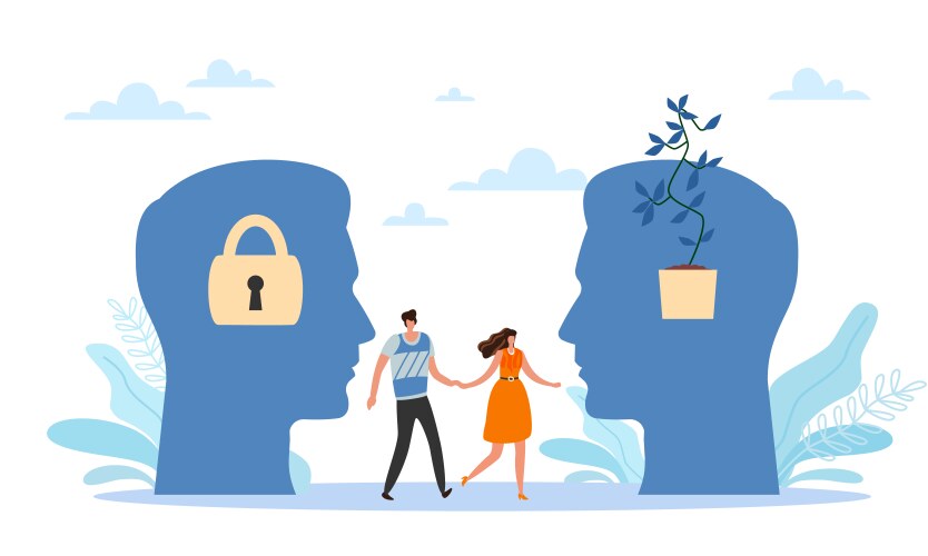 Choice thinking doubt problem concept Royalty Free Vector