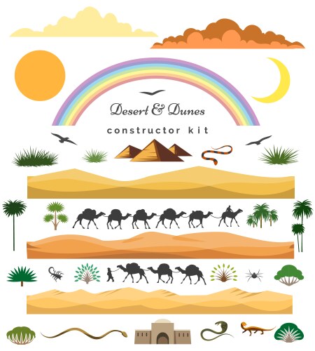 Map sahara desert and sahel zone Royalty Free Vector Image