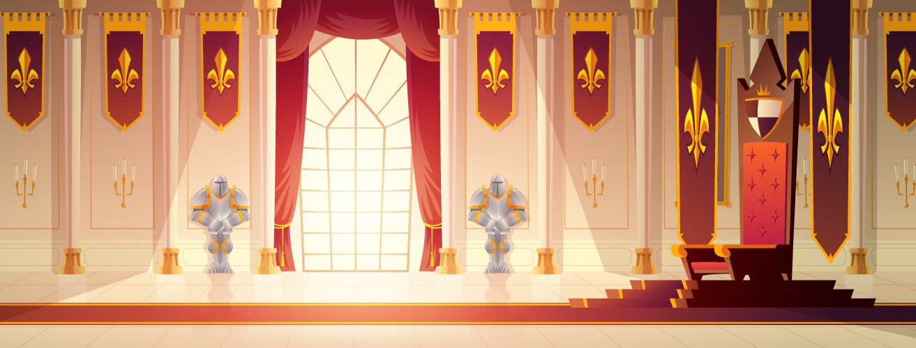 Cartoon castle hall ballroom for dancing Vector Image