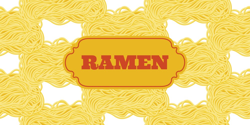 Isolated yellow ramen noodles Royalty Free Vector Image