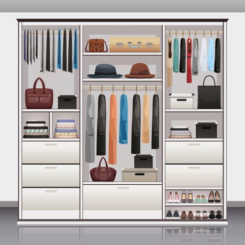 Wardrobe room Royalty Free Vector Image - VectorStock