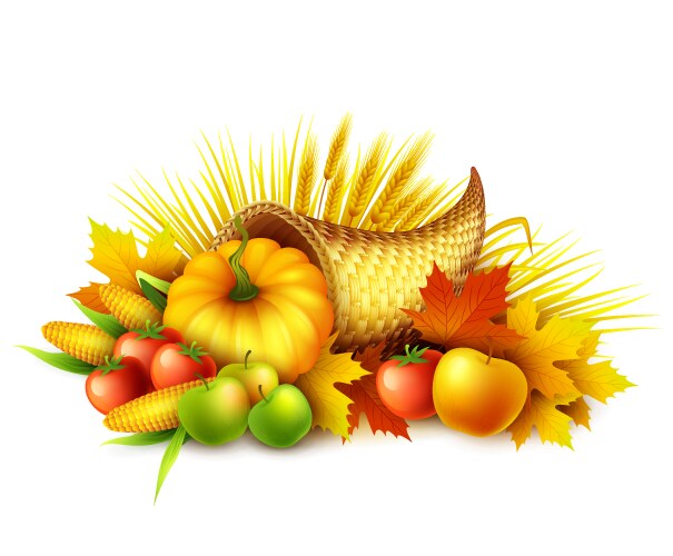 Thanksgiving day stylish composition Royalty Free Vector