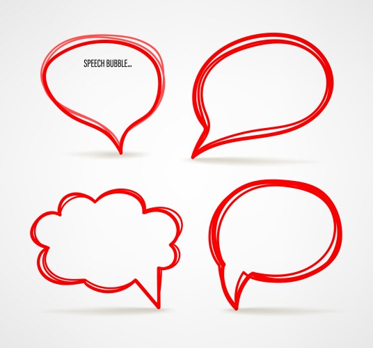 Rectangle magenta speech bubble Royalty Free Vector Image