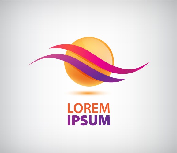 Colorful dance abstract logo template Royalty Free Vector