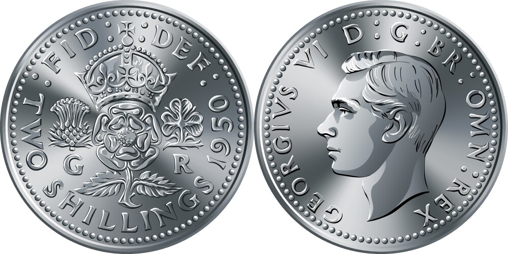 British money coin george v farthing Royalty Free Vector