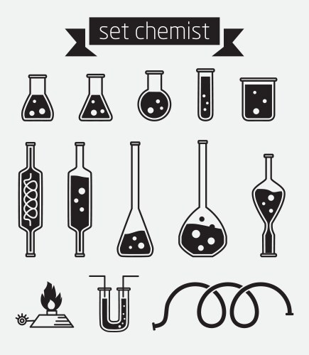 Chemistry Lab Equipment Sketch Set Royalty Free Vector Image