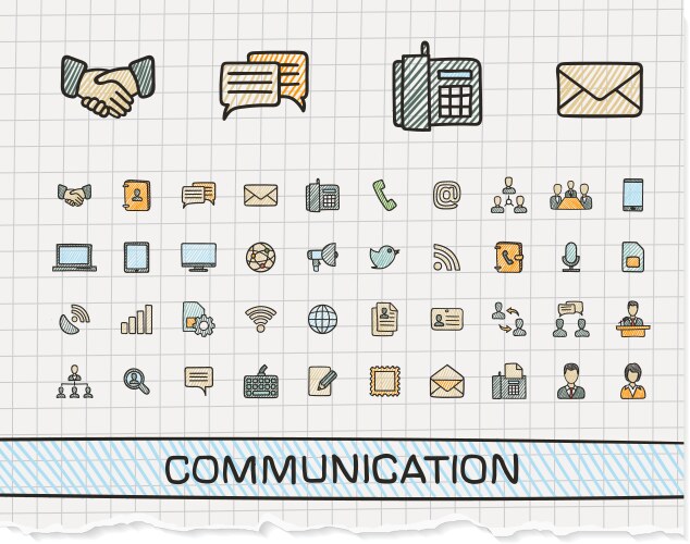 Communication Sketch Vector Images (over 63,000)