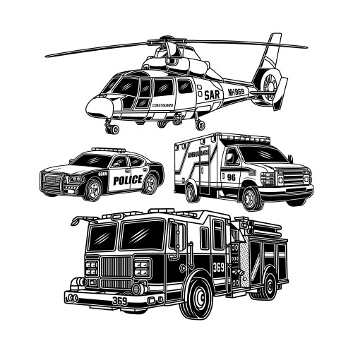 Fire Truck Clipart Black And White 118 Fire Truck Outline Stock