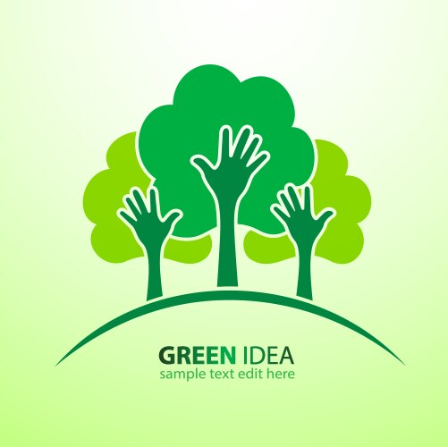 Hand tree Royalty Free Vector Image - VectorStock