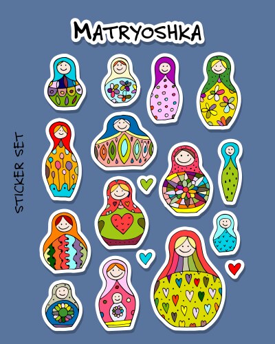 Matryoshka russian doll design Royalty Free Vector Image