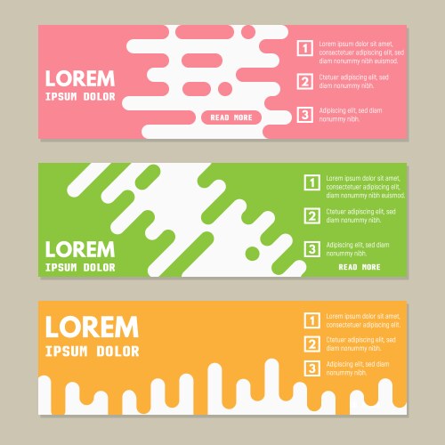 Set of banenrs Royalty Free Vector Image - VectorStock