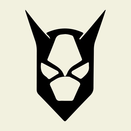 Solid black superhero mask silhouette icon Vector Image