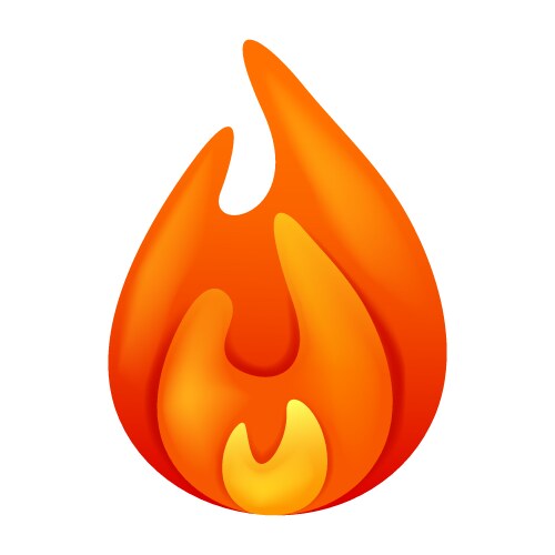 3d fire flame Royalty Free Vector Image - VectorStock