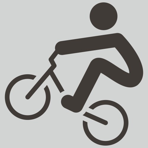 Cycling bmx icon Royalty Free Vector Image - VectorStock
