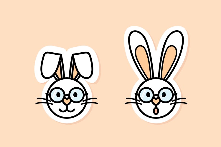 Easter bunny black silhouette rabbit side view Vector Image