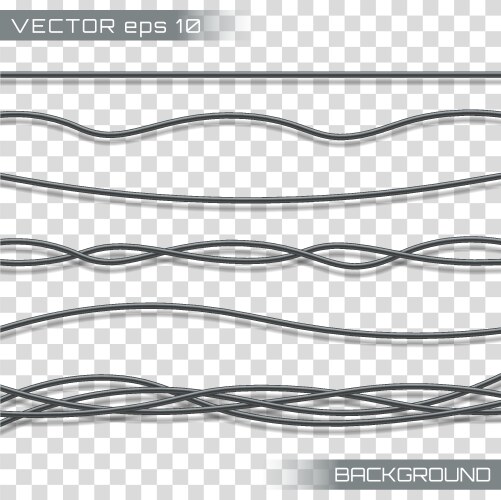 Realistic electrical wire set electricity Vector Image