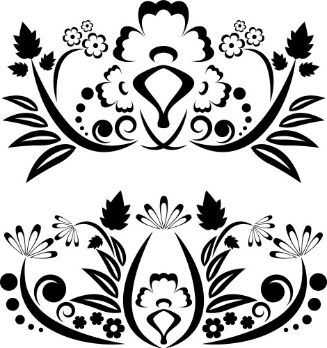 Floral graphic design elements Royalty Free Vector Image