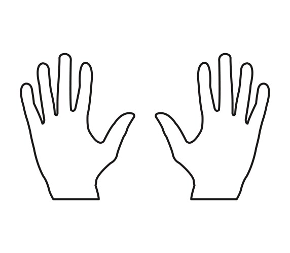 Female hands outline drawing Royalty Free Vector Image