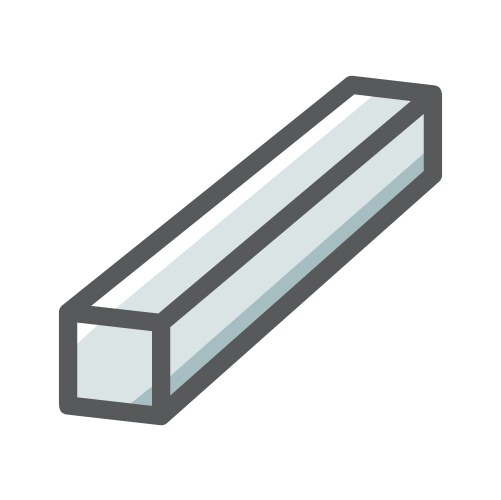 Steel bar metal rolled rail icon cartoon Vector Image