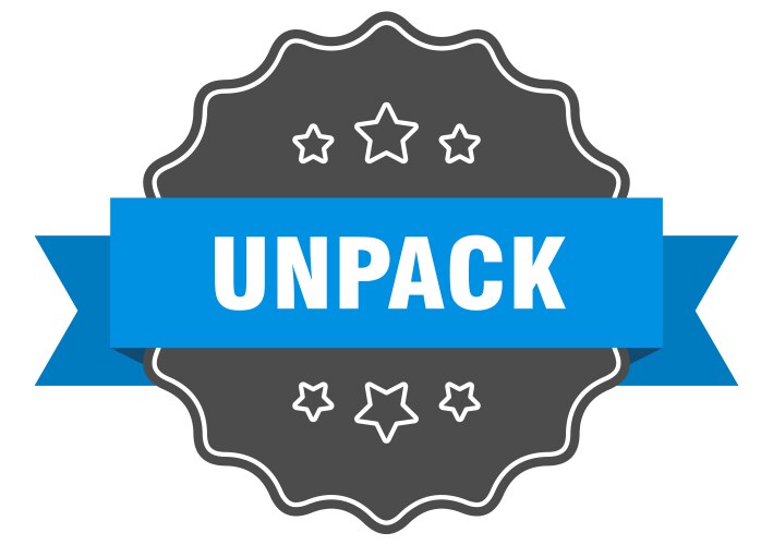 Unpack stamp sign seal Royalty Free Vector Image