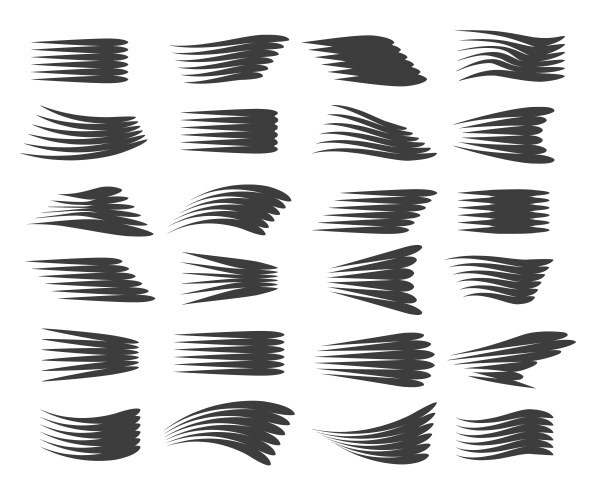 Speed lines sketch force and motion fast Vector Image