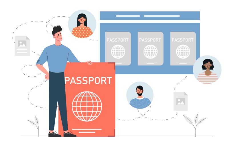 Passport photo cartoon Vector Images & Graphics for Commercial Use ...