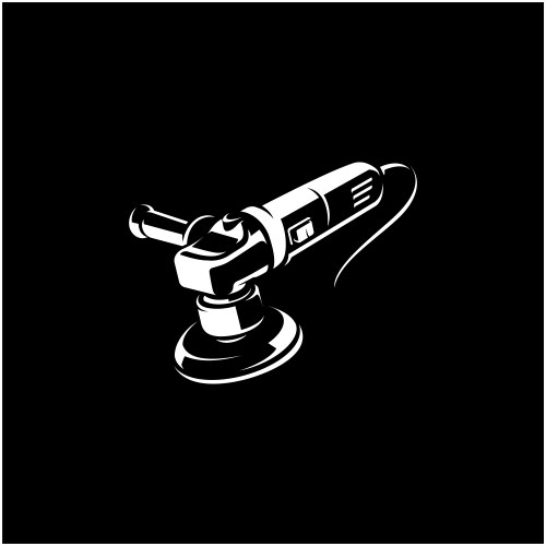 Polish machine - car detailing Royalty Free Vector Image