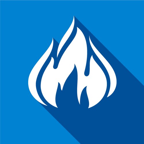 Fire flames set icons and outl Royalty Free Vector Image