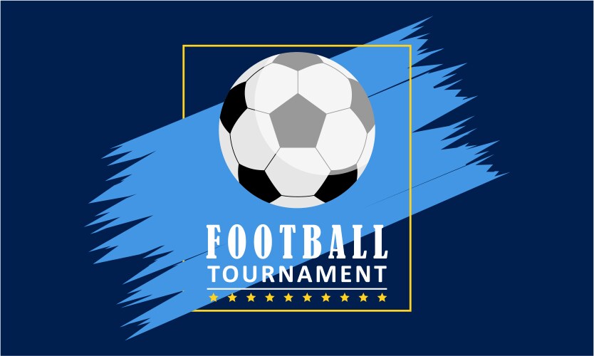 Football tournament logo Royalty Free Vector Image