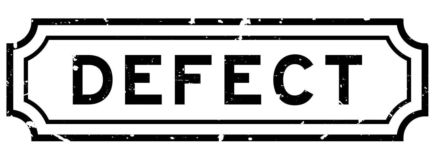 Red color inserted label with word zero defect Vector Image