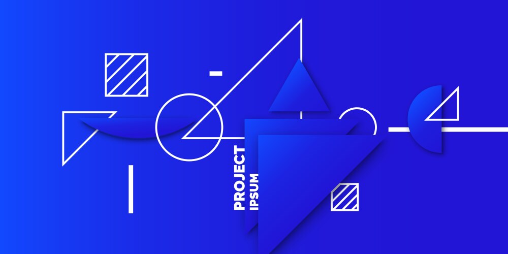 Vibrant art collage of geometric shapes Royalty Free Vector