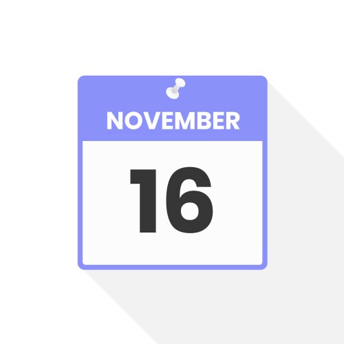November 16 Calendar Vector Images (over 100)