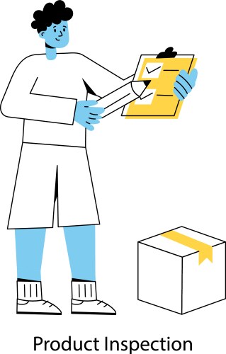 Product inspection Royalty Free Vector Image - VectorStock