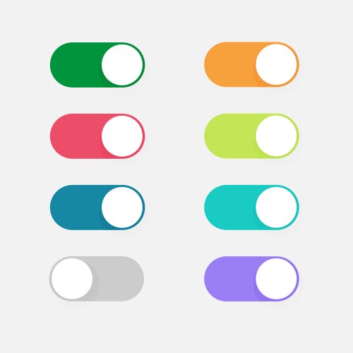 On Off Slider Mobile Ui Toggle Vector Images (over 950)