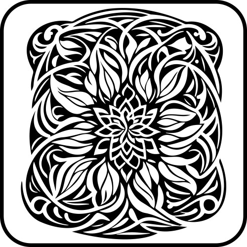 Laser engraving patterns ornament decoration Vector Image