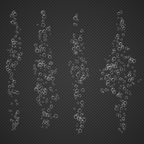 Underwater bubbles on transparent background Vector Image