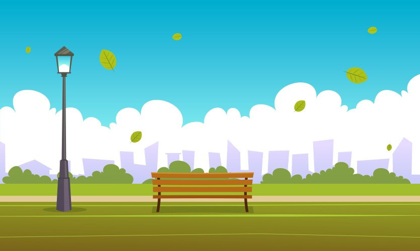 Outdoor park background template Royalty Free Vector Image