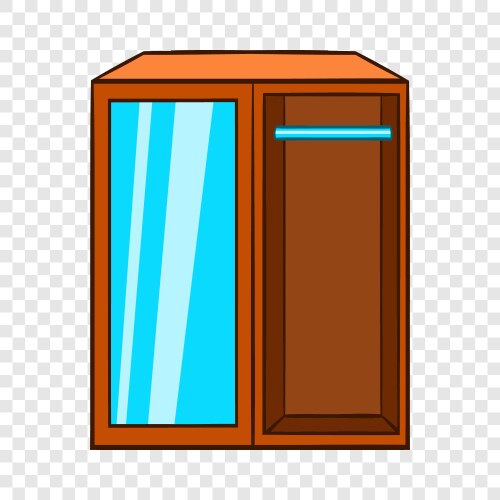 Wardrobe for clothes icon cartoon style Royalty Free Vector