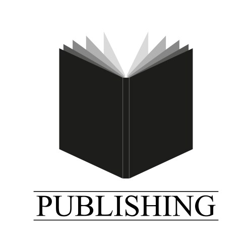 Playful book open logo templateprint Royalty Free Vector