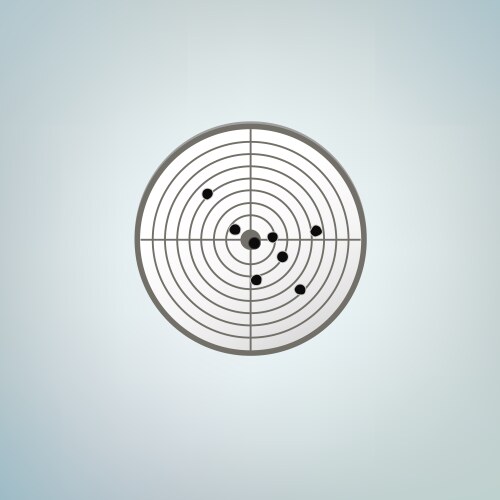 Target with bullet hole Royalty Free Vector Image