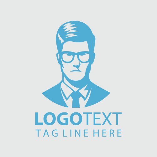 Gentle man logo Royalty Free Vector Image - VectorStock