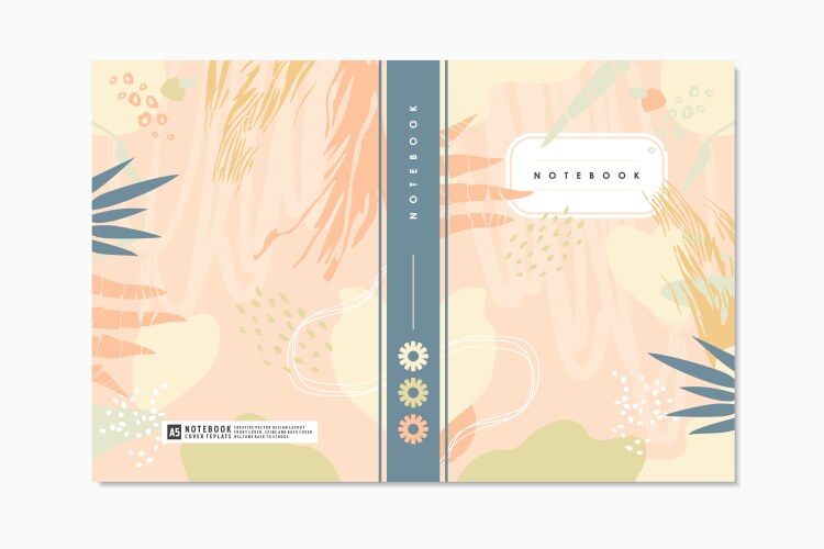 Notebook cover design Royalty Free Vector Image