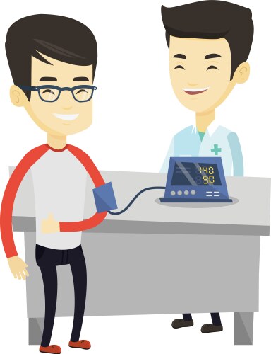 Blood pressure measuring Royalty Free Vector Image