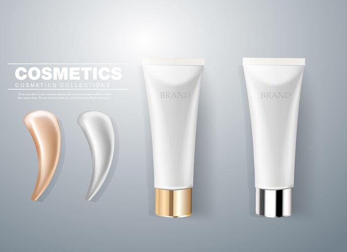 Cosmetic product packaging design Royalty Free Vector Image